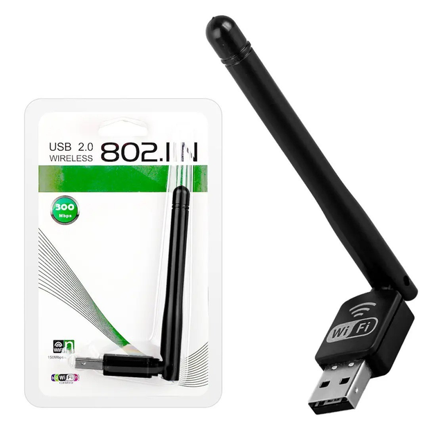 Wifi адаптер Wf 2 Lv Uw10 2db 300 Mbps Usb вай фай адаптер для комп