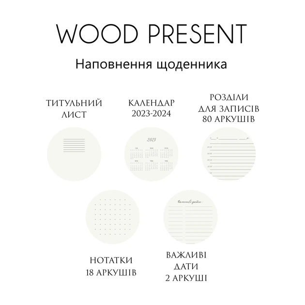 Щоденник планер з гравіювання знаку зодіаку Близнюки А5 100 аркушів