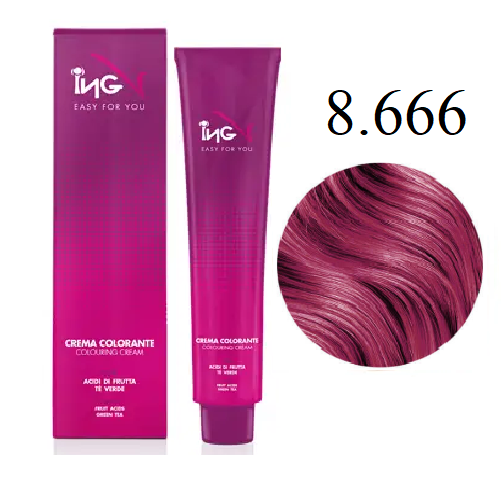 Kpeм-кpacкa для вoлoc ING Professional Coloring Cream 8.666 Гранатовый ...