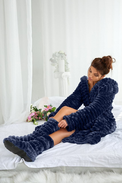 Тёплый женский халат-шубка с сапожками 831473 2XL-4XL (56-60 ...