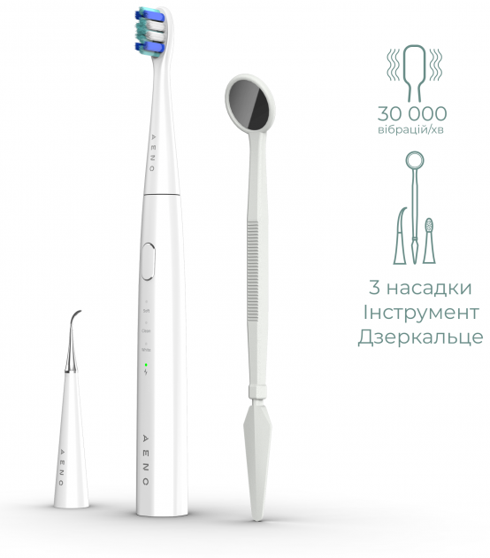 Електрична зубна щітка AENO DB8 White – фото, отзывы, характеристики в ...