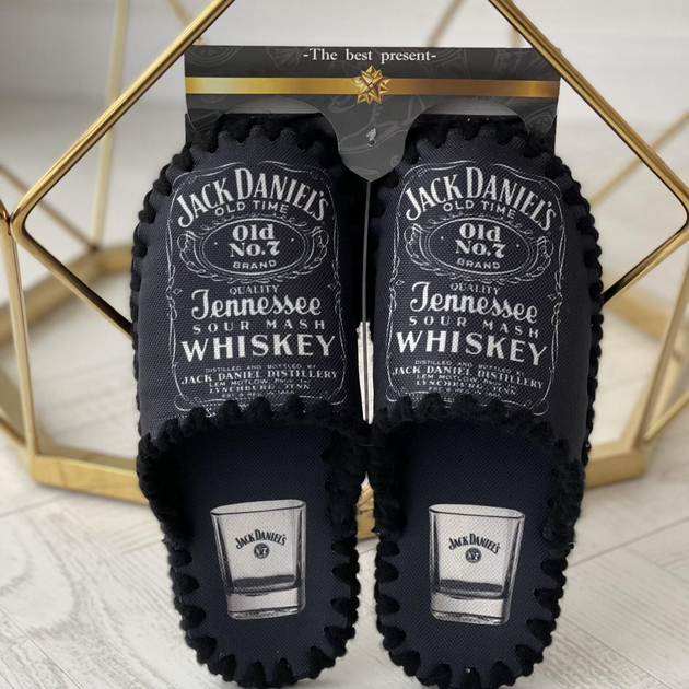 Мужские тапочки домашние войлочные Jack Daniels 44-45 ( 28-29.5 см ...