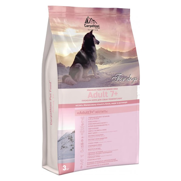 Сухий корм Carpathian Pet Food Adult 7+ для собак старше 7 років, з ...