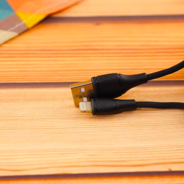 Кабель Aspor AC-02 USB – Lightning 2.1A/1м- чорний 910053 – фото ...