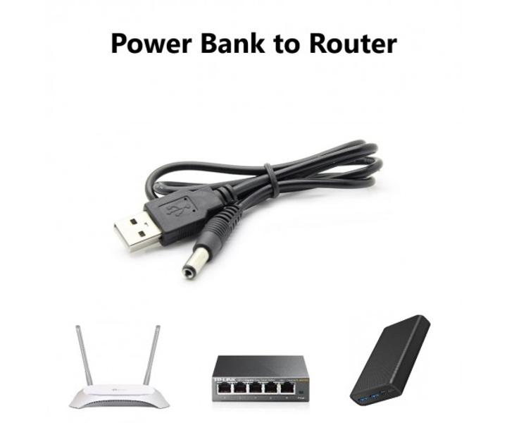Кабель живлення для роутера від Usb повербанка Dc 5 5 мм 5 В фото