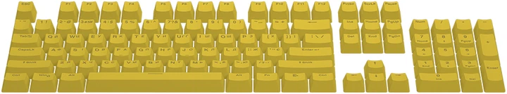 Набір кейкапів Hator First Ukrainian PBT keycaps UKR/ENG/rU Yellow (HTS ...