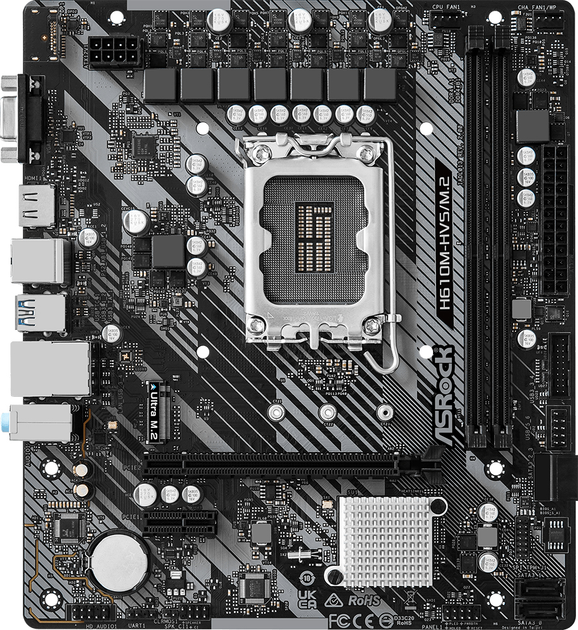 Материнская плата ASRock H610M-HVS/M.2 R2.0 (s1700, Intel H610, PCI ...