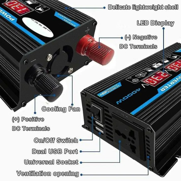 Преоброзователь 4000 12v 220v/110v инвертор переменного тока – фото ...