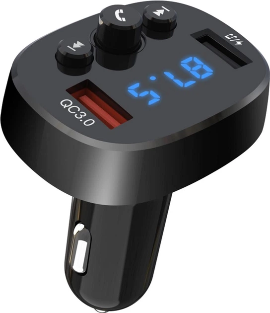 FM-трансмітер XO XO-BCC03 Car Charger 18W Bluetooth+QC3.0 Quick Charger ...
