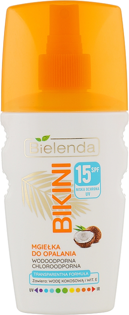 Кокосовый спрей для лица и волос - Bielenda Bikini Tanning Mist SPF 15 ...