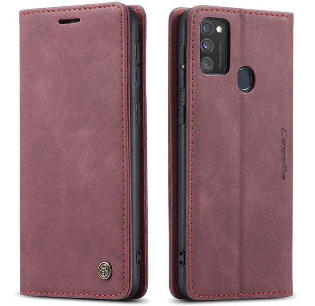 Чехол книжка с магнитом Samsung Galaxy M21 M215 CaseMe Wine (14225-42 ...