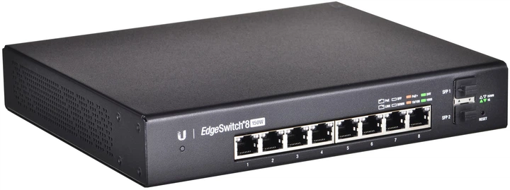 PoE-комутатор Ubiquiti EdgeSwitch ES-8-150W (150 Вт) гігабітний (ES-8 ...