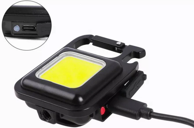 Ліхтар-брелок Optima з магнітом Mini COB 500 lum Чорний (XK-Mini COB ...