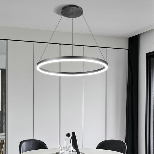 Люстра подвесная LED 26723 Черный 20-190х60х60 см. – фото, отзывы ...