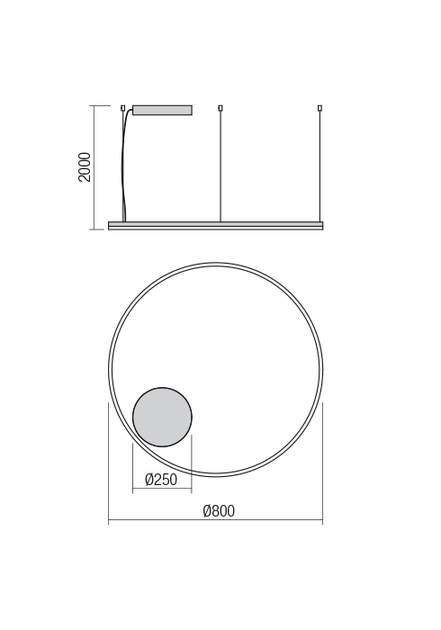 Підвісний світильник Redo ORBIT SU LED 55W 4000K D800 SAND WHITE (4.1.2 ...