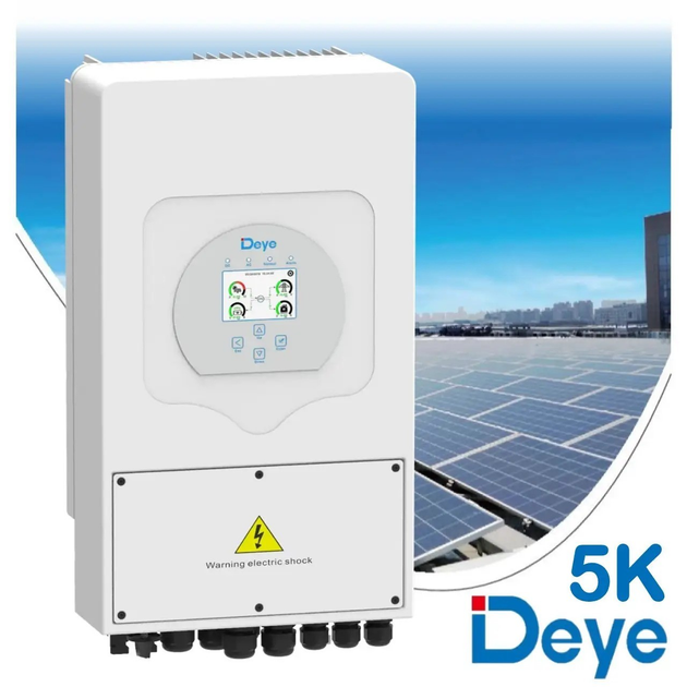 Гибридный инвертор Deye 5кВт 1 фаза 2 MPPT WiFi (SUN-5K-SG03LP1-EU ...