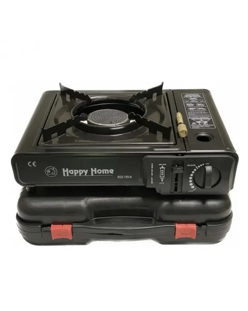 Газова портативна плитка під балон похідна з керамічним пальником із системою безпеки фото
