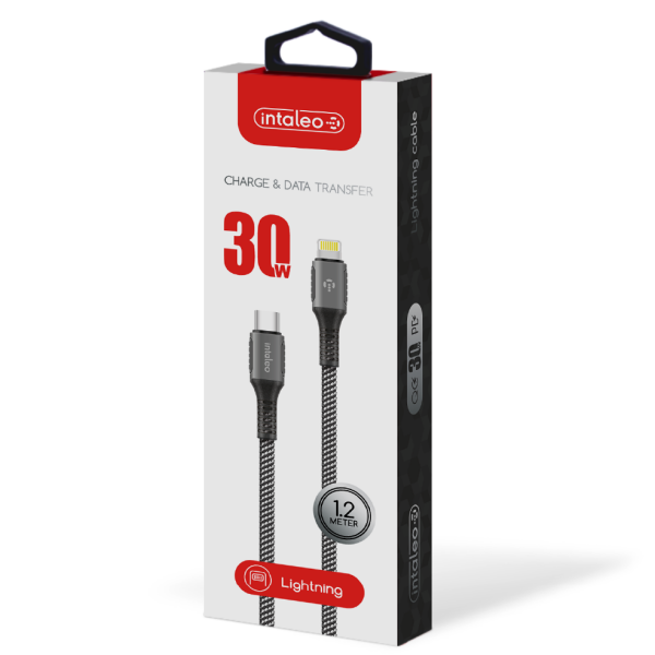 Кабель Intaleo CBGPD30WTL1 Type-C to Lightning (30W, 1.2m) - Grey ...