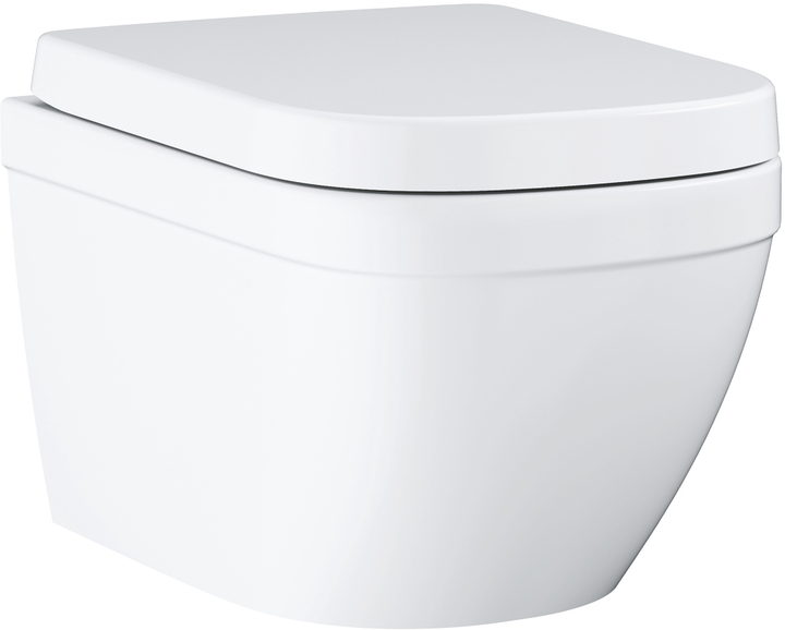 Унитаз подвесной GROHE Euro Ceramic 39328000 безободковый альпин-белый ...