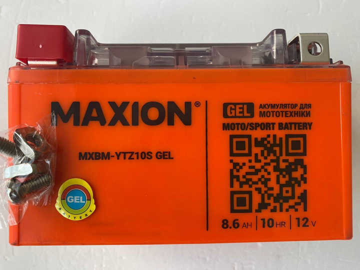 Аккумулятор гелевый MAXION MXBM-YTZ10S GEL (+/-) 120A EN, 12V, 8,6Ah ...