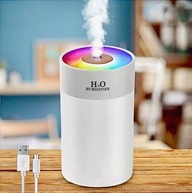 Зволожувач повітря з підсвічуванням H2O Colorful HUMIDIFIER біло-сірий ...