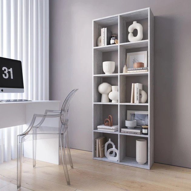 Стеллаж для книг и декора полка для книг стеллаж на 10 ячеек M 1