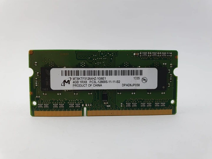 Оперативная память для ноутбука SODIMM Micron DDR3L 4Gb 1600MHz PC3L-12800S (MT8KTF51264HZ-1G6E1 ...