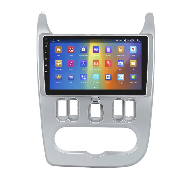 Магнітола Lesko для Renault Sandero I 2009-2014 IPS 9" 2/32Gb CarPlay 4G Wi-Fi GPS Prime Активне ...