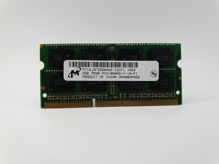 Оперативна память для ноутбука Sodimm Micron Ddr3 2gb 1066mhz Pc3
