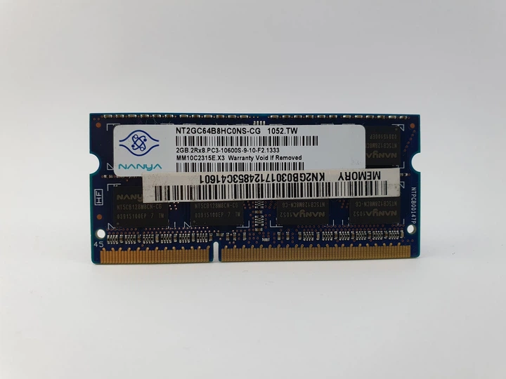 Оперативна пам'ять для ноутбука SODIMM Nanya DDR3 2Gb 1333MHz PC3-10600S (NT2GC64B8HC0NS-CG ...