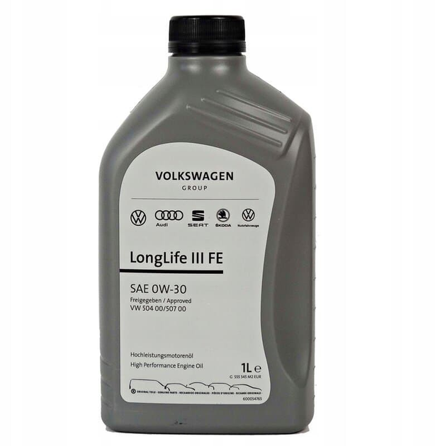 Моторное масло VAG LongLife III FE 0W-30 1 л GS55545M2 – фото, отзывы ...