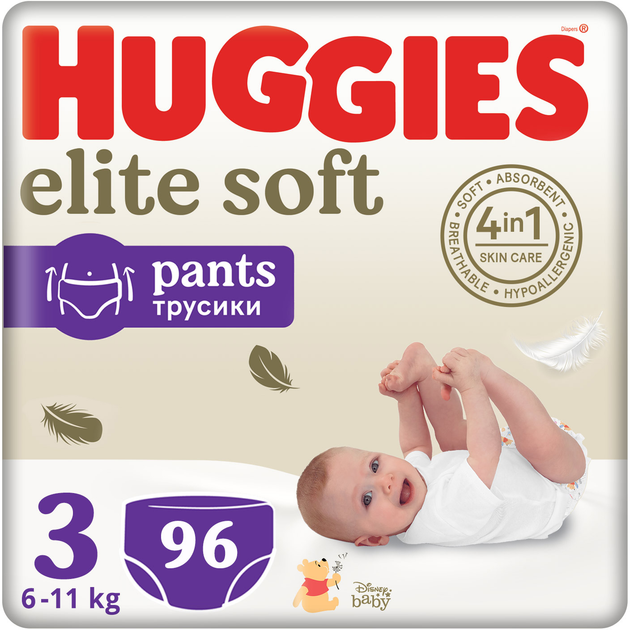 Трусики-подгузники Huggies Elite Soft Pants 3 (6-11 кг) 96 шт ...