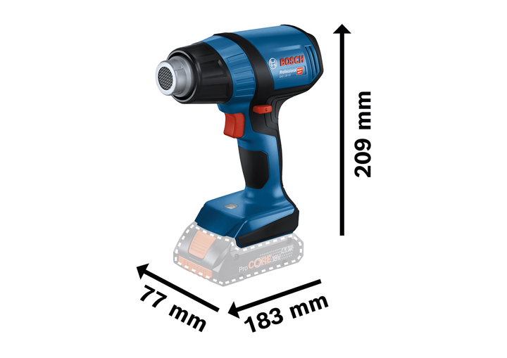 Фен аккумуляторный технический Bosch GHG 18V-50, соло (без аккум.и ...