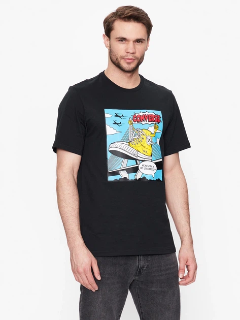 Футболка хлопковая длинная мужская Converse Shoe Hero Tee Converse ...