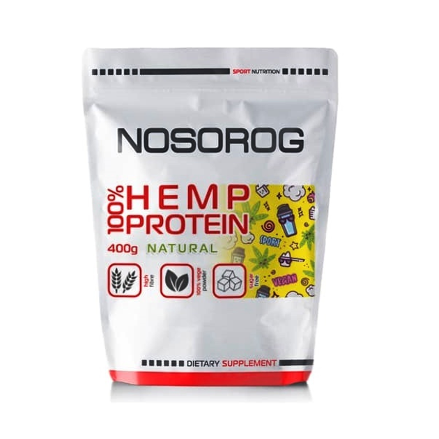 Протеин Nosorog Nutrition Hemp Protein 400 g /20 servings/ Natural ...