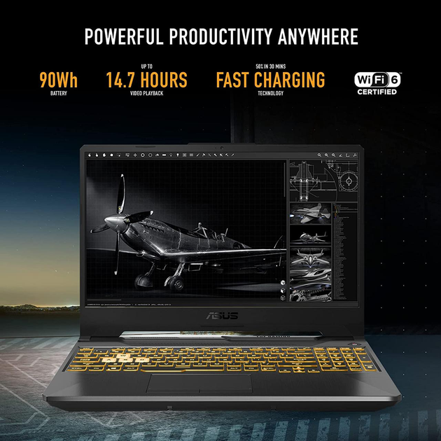 Ноутбук ASUS TUF F15 Gaming Laptop, 15.6" 144Hz, FHD, GTX 1650, 8 GB ...
