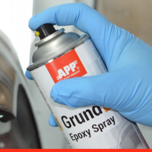 Эпоксидный аэрозольный грунт APP Grund Epoxy 500 мл темно-серый – фото ...