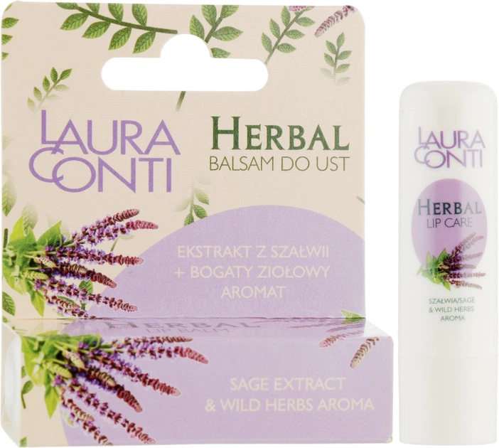 Бальзам для губ "Шалфей" - Laura Conti Herbal Lip Balm 4.8g (742001 ...