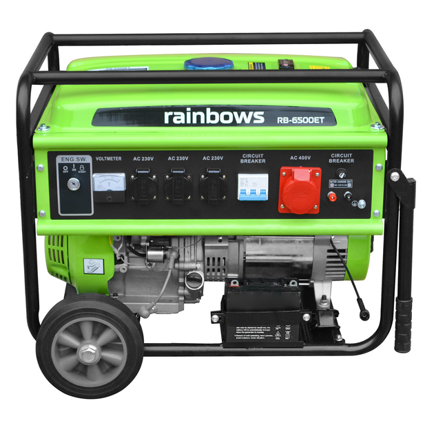 Бензиновий трехфазный генератор Rainbows RB-6500ET 5.5 кВТ 13 Л.С ...