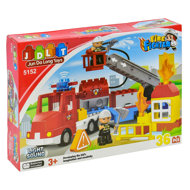 Конструктор с большими деталями JDLT Пожарная машина 36 деталей – низкие цены, кредит, оплата ...