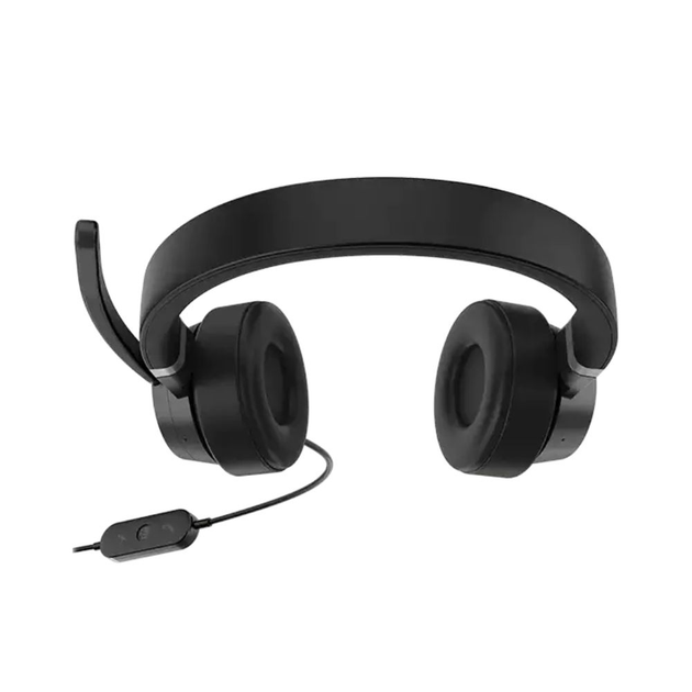 Наушники Lenovo Go Wired ANC Headset проводные Черные с серым – низкие ...