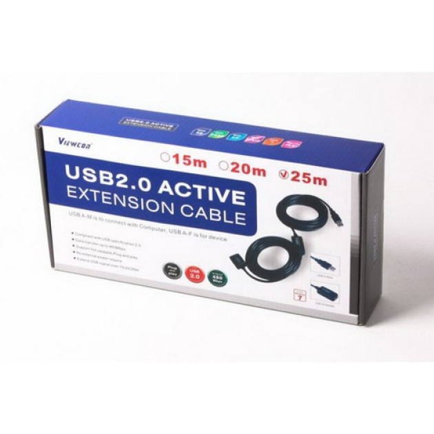 Кабель Viewcon (VV043-15M) активный удлинитель USB, до 15м – фото ...