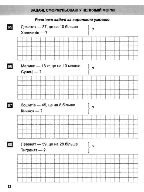 Тренажер з Математики для 2 класу нуш Задачі завдання з логічним навантаженням Решетняк