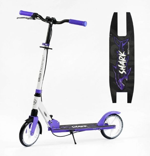 Самокат Best Scooter с ручным тормозом зажим руля колеса PU - 20 см 1 ...