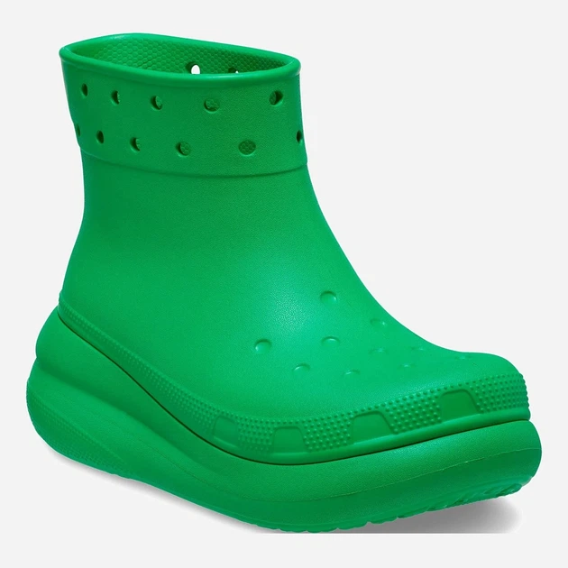 Жіночі гумові чоботи низькі Crocs Classic Crush Boot 207946-3E8 39-40 (M7/W9 ) 25 см Зелені ...