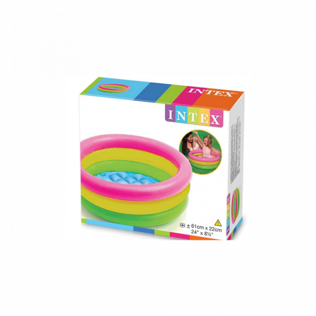 Дитячий надувний басейн Світанок 57107 з ремкомплектом в наборі Intex ...