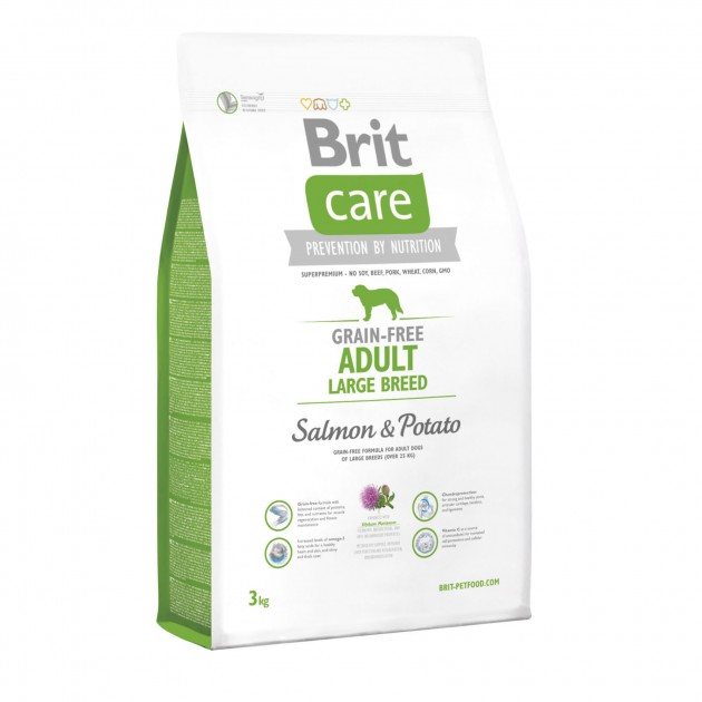 Сухой корм для взрослых собак больших пород Брит Brit Care GF Adult ...