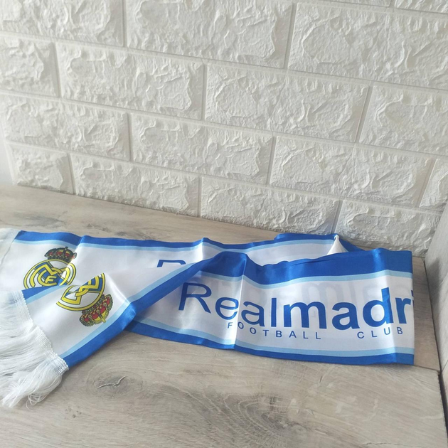 Футбольный клубный шарф FC Realmadrid для фаната болельщика Реал Мадрид ...