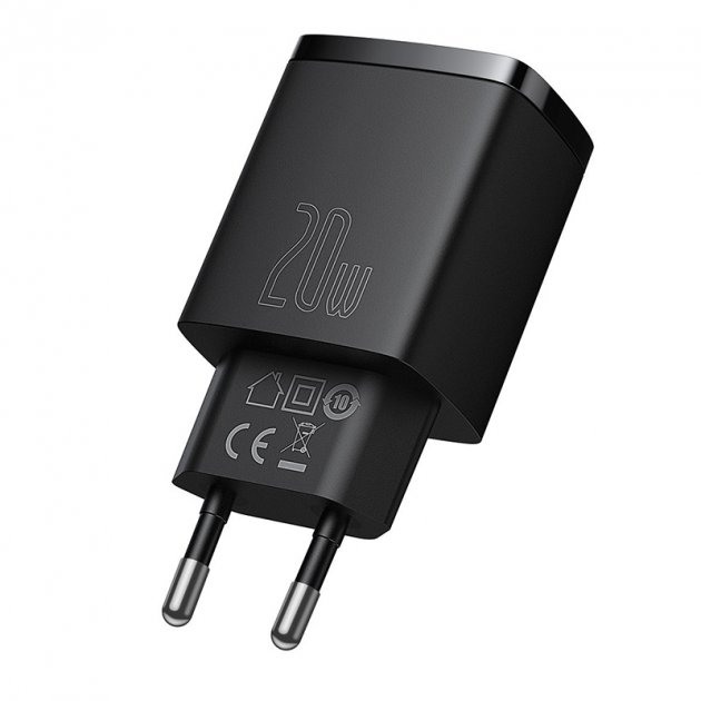 Сетевое зарядное устройство Baseus Compact Quick Charger U+C 20W EU ...