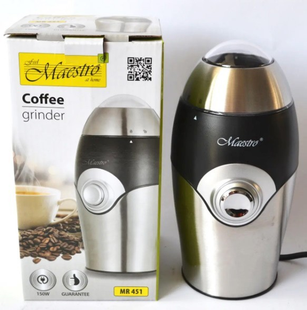 Электрическая кофемолка для дома Maestro MR-451 измельчитель кофейных ...